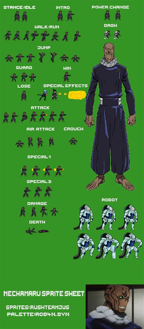 Sprite Sheet Mechamaru By Me And Rob4n Bvn By Rushteamjus On Deviantart