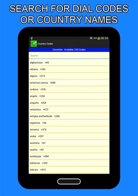 Country Codes International Apk สำหรับ Android ดาวน์โหลด