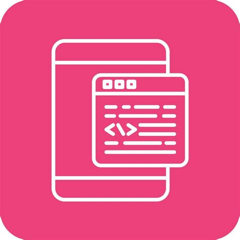 Application Coding Line Round Corner Background Icons 14722947 Vector