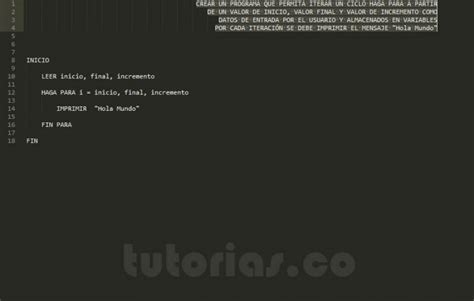 Ciclo Para Pseudocodigo Ciclo For Cualitativo Tutorias Co