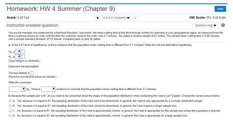 Solved Homework Hw 4 Summer Chapter 9 Save Score 0 Of 1