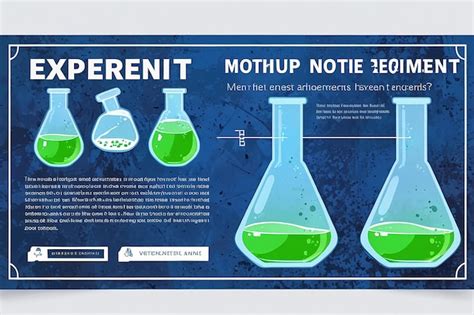 A Blue And Green Poster For A Science Experiment Premium Ai Generated