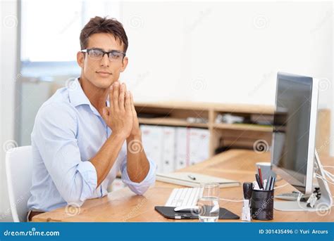 Web Design Portrait Or Employee With Computer In Office With Technology For Project Or Solution