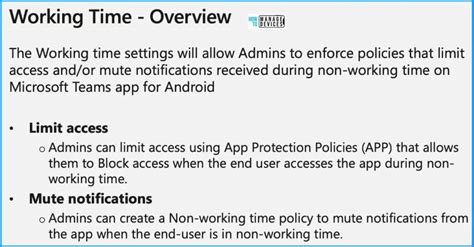 Intune Working Time Limit Access Feature For Android Devices HTMD Blog