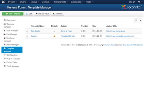 Joomla 3x Kunena Forum Component Overview Template Monster Help