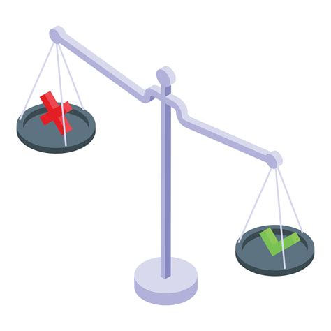 Approved Reject Comparison Icon Isometric Style 15653021 Vector Art At