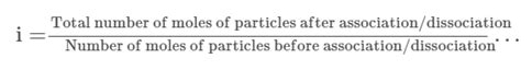 Van T Hoff Factor Abnormal Molar Mass