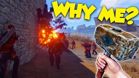 Building A Base And Immediately Getting Raided Rust Youtube