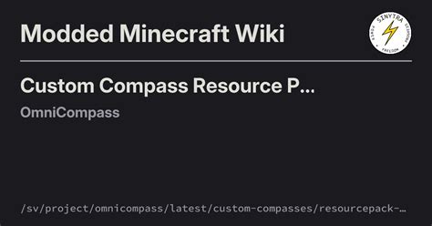 Custom Compass Resource Pack Omnicompass