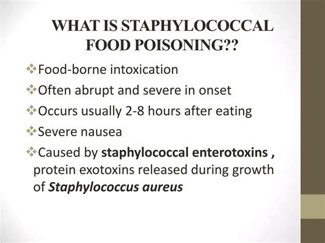 Staphylococcal Food Poisoning Pptx