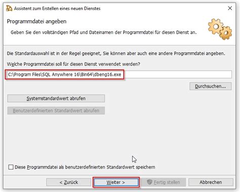 create an sql anywhere database service