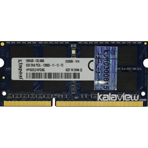خرید و قیمت رم لپ تاپ کینگستون 8gb مدل Ddr3l باس 1600mhz 12800 چین