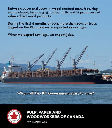 PPWC Protests Raw Log Exports