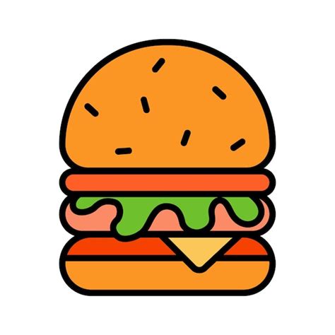 Premium Vector Burger Set Icon Bun Lettuce Tomato Cheese Patty Fast