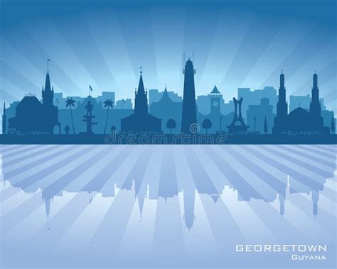 Guyana Georgetown Capital City Pinned On Political Map Stock