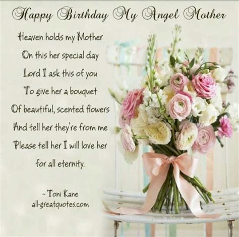 Birthday In Heaven Poem Birthday Wishes For Mother Birthday Quotes