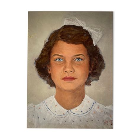 Portrait Dune Jeune Fille Portant Un Ruban Blanc Selency