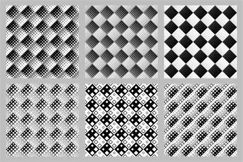 Seamless Monochrome Square Pattern Background Set 59534581 Vector Art