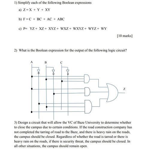 Solved Simplify Each Of The Following Boolean Expressions Chegg