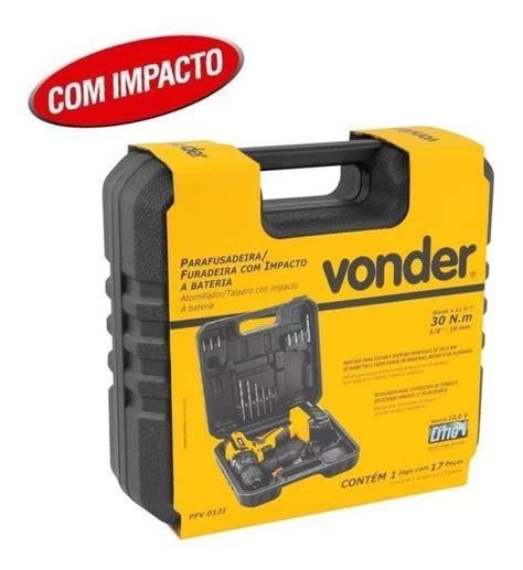 Parafusadeira Vonder Furadeira 12v C Impacto Pfv012i Maleta Mercado