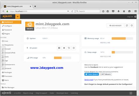 Install Ajenti Web Based Control Panel On Linux 2daygeek