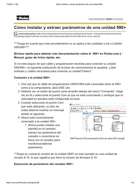 Cómo Instalar Y Extraer Parámetros De Una Unidad 590 Pdf Arquitectura De Computadores