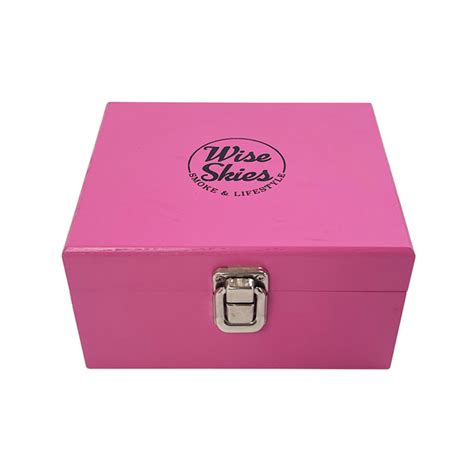 Wise Skies Mini Pink Rolling Box Smoking Accessories