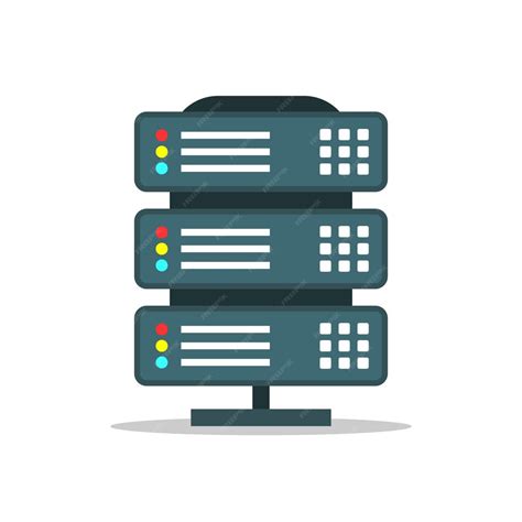 premium vector data center icon in flat style computer datacenter
