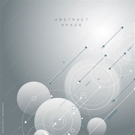 Technology Circles And Lines Geometry Pattern Abstract Vector Scheme Dynamic Background Stock