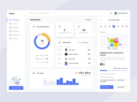 Learning Platform Dashboard By Pxd For Pxd On Dribbble