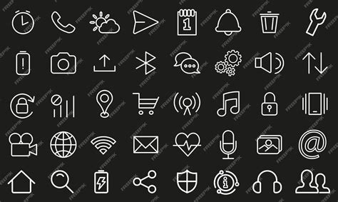 Premium Vector Interface Icons Frequently Used Interface Icons Media And Photo Settings