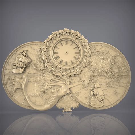 cnc stl clock file 0103