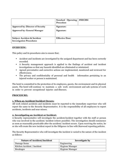 Accident Investigation Sop 7