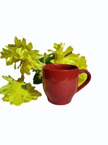 Capacity 100 Ml Red Ceramic Coffee Mug For Home At ₹ 32piece In Khurja