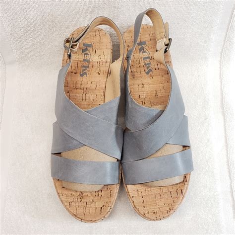 Korks Leather Wedge Sandal Gem
