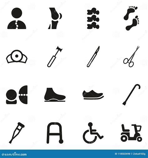 Orthopedic Icons Set Stock Vector Illustration Of Clinic 118502698