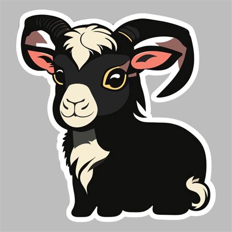 Premium Vector American Pygmy Goat Sticker Vector Illustration