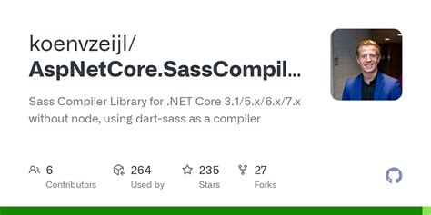 GitHub Koenvzeijl AspNetCore SassCompiler Sass Compiler Library For