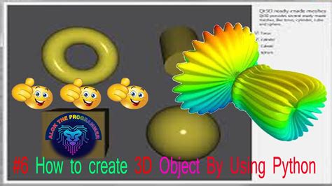 6 how to make 3d object by using python youtube