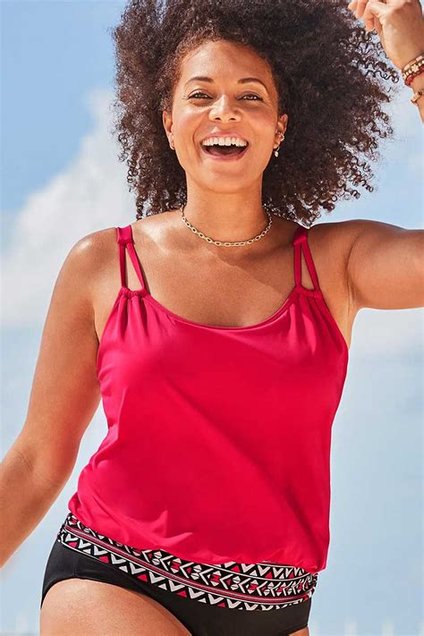 Salsa Loop Strap Blouson Tankini Set