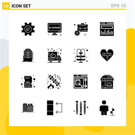 Collection Of 16 Universal Solid Icons Icon Set For Web And Mobile