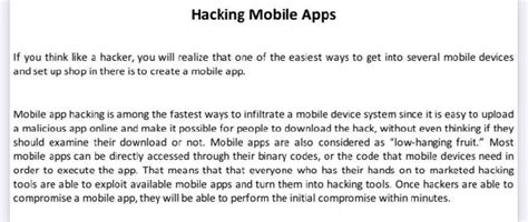 Solved Hacking Mobile Apps If You Think Like A Hacker You
