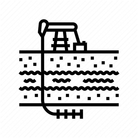 Hydraulic Fracturing Oil Industry Factory Plant Refinery Icon