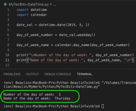 How To Get Day Of Week For A Specific Date In Python My Tec Bits