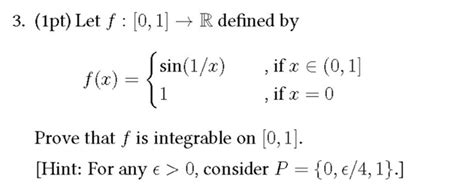 solved 1pt ﻿let f [0 1]→r ﻿defined