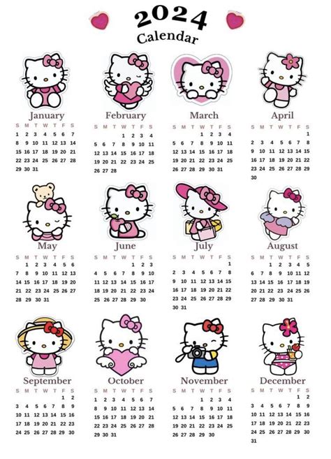 Calander Not Mine Hello Kitty Dövmeleri Şirin çizim Hello Kitty