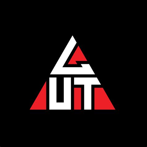 Lut Triangle Letter Logo Design With Triangle Shape Lut Triangle Logo