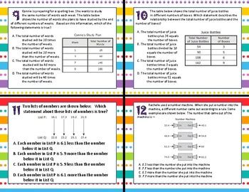 Tek D Additive Multiplicative Patterns In Tables Graphs Task Cards