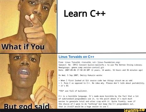 Learn C What You Linus Torvalds On C From Linus Torvalds Subject