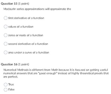 Solved Numerical Methods Is Different From Math Because It Chegg